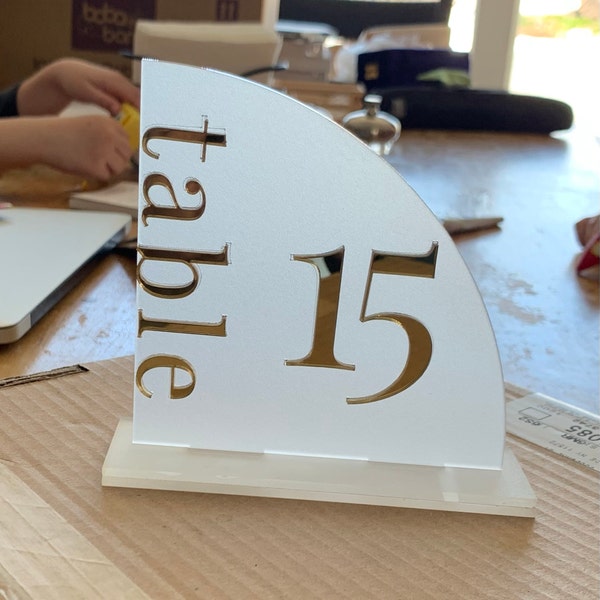 Acrylic Table Numbers | Half Arch Table Numbers | Table Numbers | Table ...