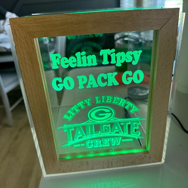 Shimmering Light up Personalized Custom Party Box Table Decoration ...