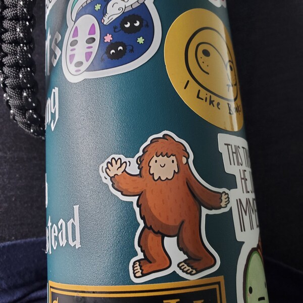 Mini Bigfoot Sticker | Sasquatch Artwork | Kawaii Big Foot Stickers ...