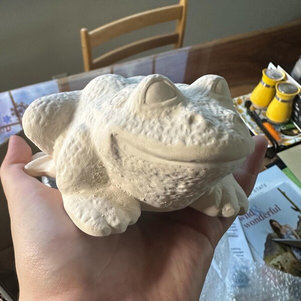 Unpainted Ceramic Bisque Garden Frogs CHOICE Medium or Small or BOTH ...