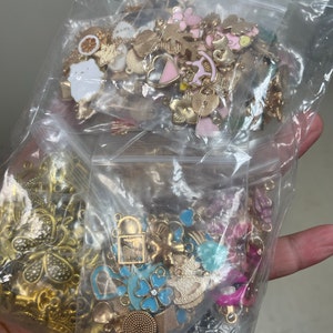 Bulk Wholesale Lot Assorted Style Multicolor Gold Enamel Charms for DIY ...