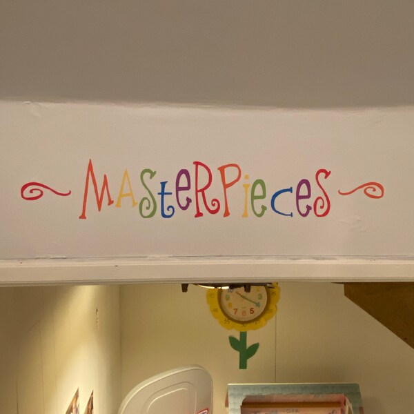 Masterpieces Rainbow Wall Decal | Children Artwork Display Vinyl ...