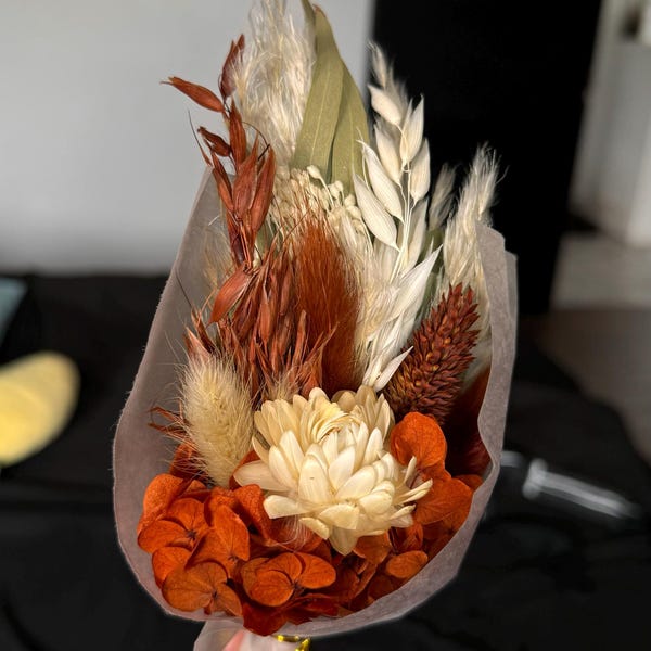 Burnt Orange Mini Dried Flowers | Rose Bouquet | Mailbox Gift ...
