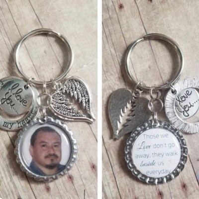 Memorial Keychain Memorial Gift Photo Memorial Memorial Keyring Photo ...