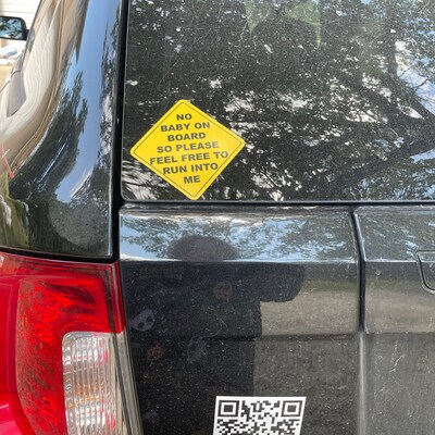 Funny Stickers No Baby on Board Bumper Sticker - Etsy
