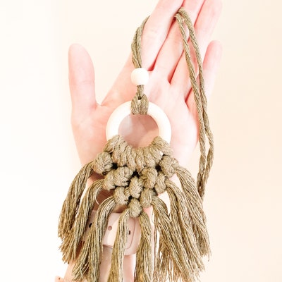 Feathery Macrame Oil Diffuser // Essential Oil Car Diffuser // - Etsy