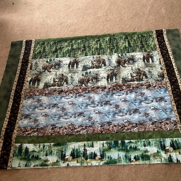 Great Landscape Evergreen Trees Cotton Digitally Printed Fabric 42 ...