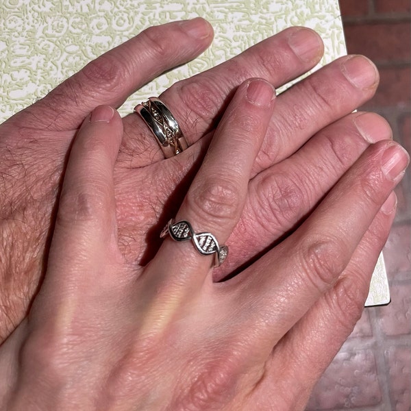 Dna Ring, Dna Wedding Ring, Geek Wedding Ring, Science Ring, Helix ...