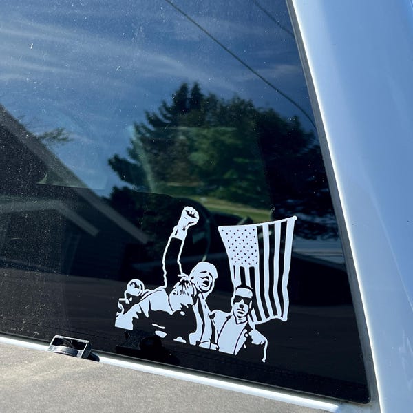 Trump 2024 Car Bumper, Trump Fight Window Decal, Trump Shot Car Bumper ...