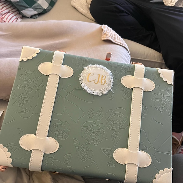 Emerald Green - Personalized Baby Keepsake Box, Memory Case, Suitcase ...