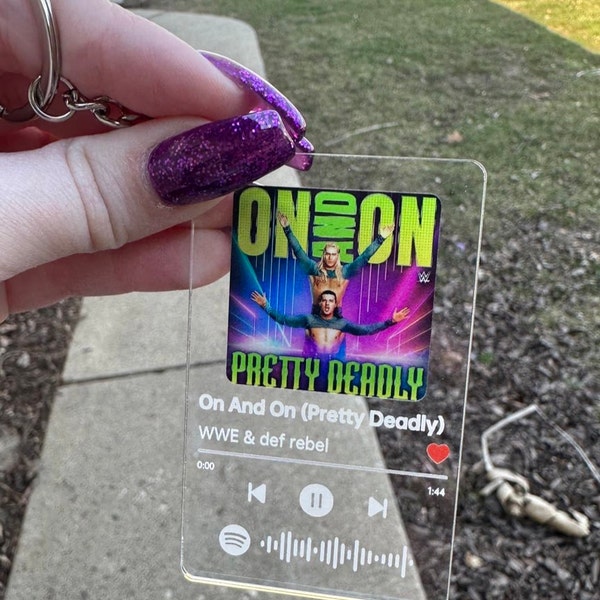 Custom Music Keychain With Album Cover, Personalized Music Keychain ...