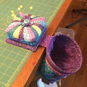 SEW SASSY Thread Catcher Sewing Pattern, Pincushion Scrap Bag, Tutorial ...