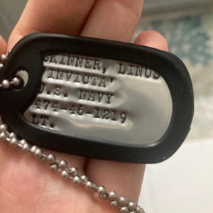 Real Debossed Military Dog Tags Dogtags Custom Personalized Made in USA ...