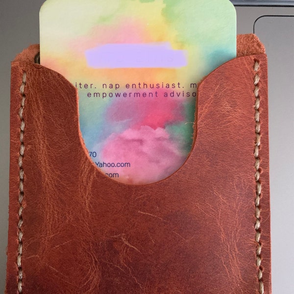 Leather Handmade Square Business Card Holder - Etsy