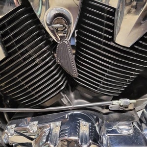 Handmade Leather Key Fob INDIAN HEAD Black and Red - Etsy