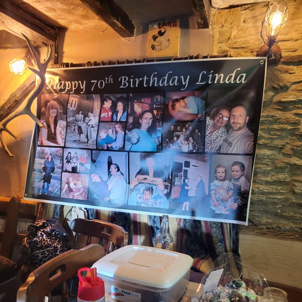 Personalised Funeral Banner Photo Funeral Sign in Loving Memory ...