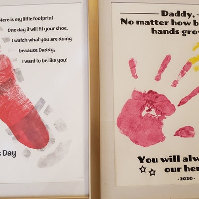 Gift for Dad, Handprint Art Dad Gift, Gift From Sons, Printable Card ...