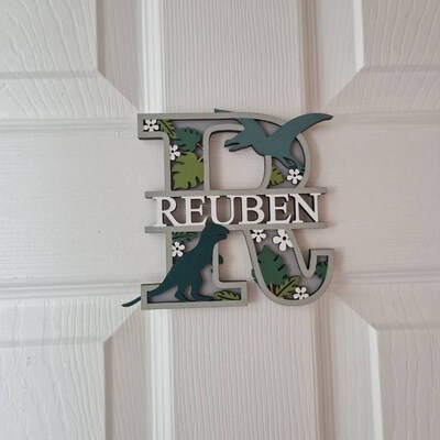 Personalised Dinosaur Themed Door Plaque/bedroom Decor - Etsy