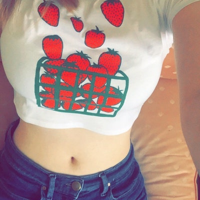 Strawberry Crop Top, Strawberry Shirt, Food Shirt, Gardening Gift ...