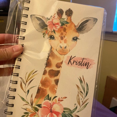 Giraffe, Giraffe Journal, Zoo Animal, Giraffe Gift, Giraffe With ...
