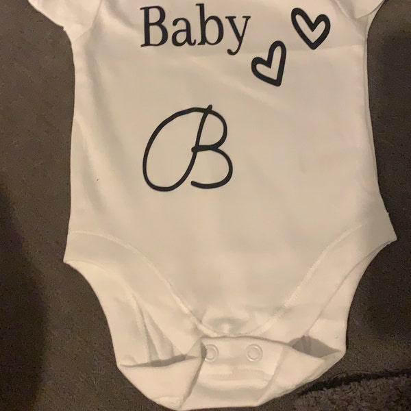 Baby Announcement Baby Grow - Name Baby Grow, Personalised Baby Grow ...