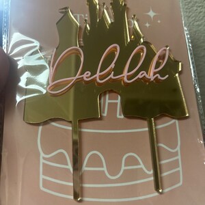 Double Layer Cake Topper, Laser Cut Cake Topper, Groovy Cake Topper ...