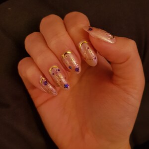 Women Unique 3D Golden Arch Nail Decals DIY Manicure for Every - Etsy