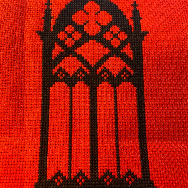 Gothic Cathedral Window Gothic Cross Stitch Pattern Gothic Architecture ...