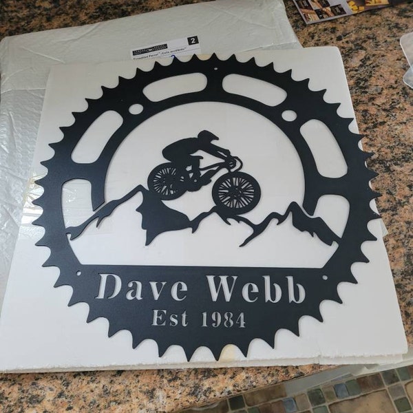 Custom Mountain Bike Metal Sign,mountain Bicycle Biking Metal Wall Art ...