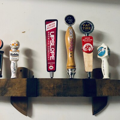 Oak Whiskey Barrel Stave 10 Beer Tap Handle Wall Display handles Not ...