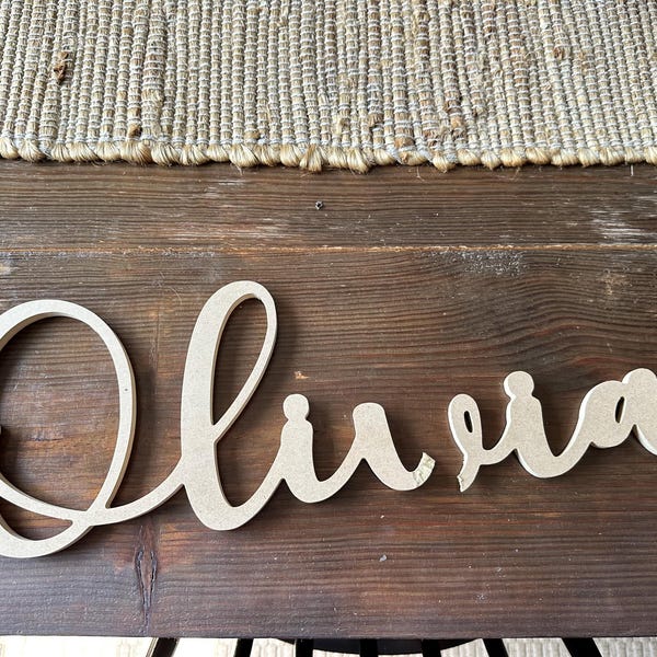 Custom Wood Baby Name Sign Letter Wall Art Kids Room Art Wall Art for ...