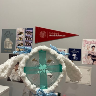 Engenebong, Pink Bunny Enhyphen Crochet Fluffy Lightstick Cover - Etsy