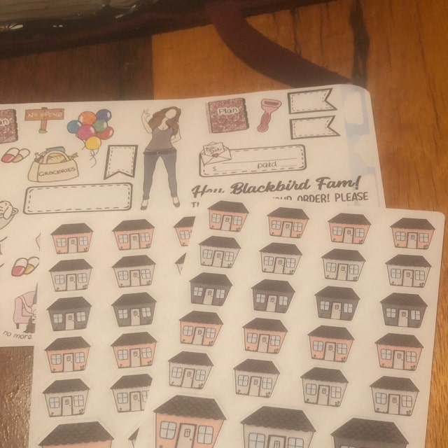 Original Hand Drawn Planner Stickers by BlackbirdPrintCo on Etsy