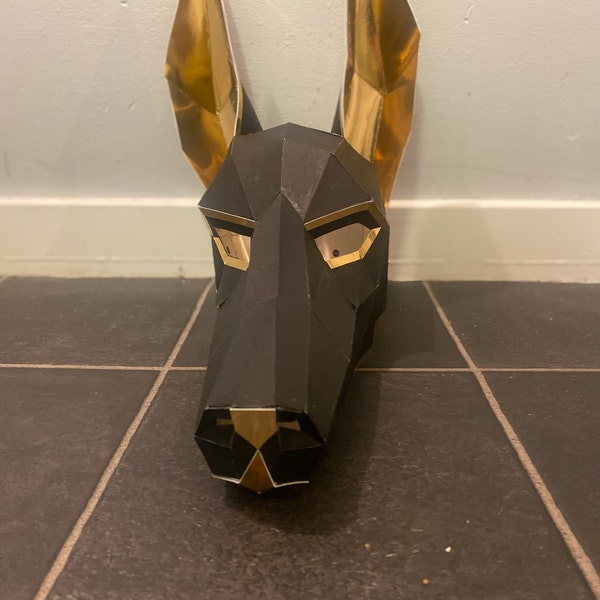 Anubis Mask / Jackal Mask | DIY Paper Mask, Printable Template ...
