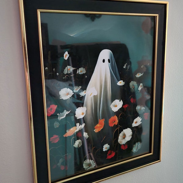 Ghost on Laundry Day, Dark Bathroom Romantic Ghost Decor, Halloween ...