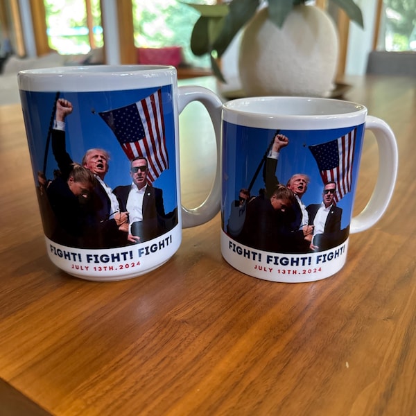 Trump Assassination Attempt Mugs, Pennsylvania Rally Shooting, PA Rally ...