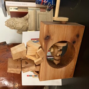 Tiny Robot Clothespin Automaton Flying a Kite it Pulls on the Kite ...