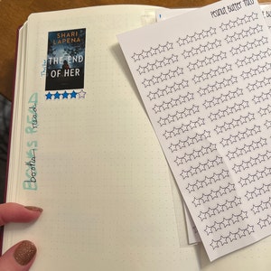 Star Rating Planner Stickers Book Ratings Planner Stickers Book Review ...