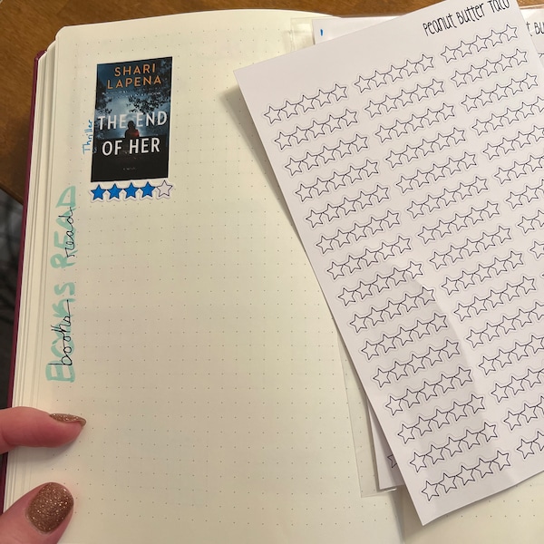 Star Rating Planner Stickers - Book Ratings Planner Stickers - Book ...