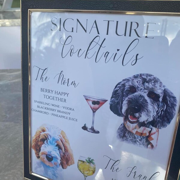 Signature Drink Sign Dogs, Signature Drink Sign Dog, Signature Drinks ...