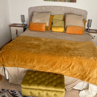 Mustard Yellow Chesterfield Ottoman With Storage Box, Entryway Bench ...