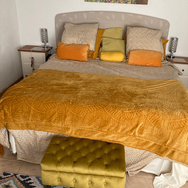 Mustard Yellow Chesterfield Ottoman With Storage Box, Entryway Bench ...