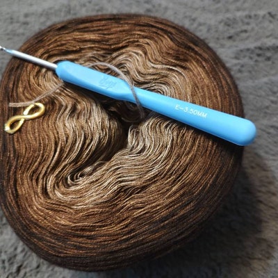 Chocolate Brown Yarn Glitter Yarn Gradient Yarn Wolltraum Yarn 3 Ply ...