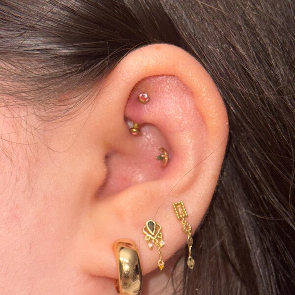 Implant Titanium Push in Threadless Nose Set ,L Bend Nose Stud ...