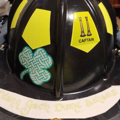 Custom Firefighter Helmet Shield Decal You Pick the Colors, Text, Font ...