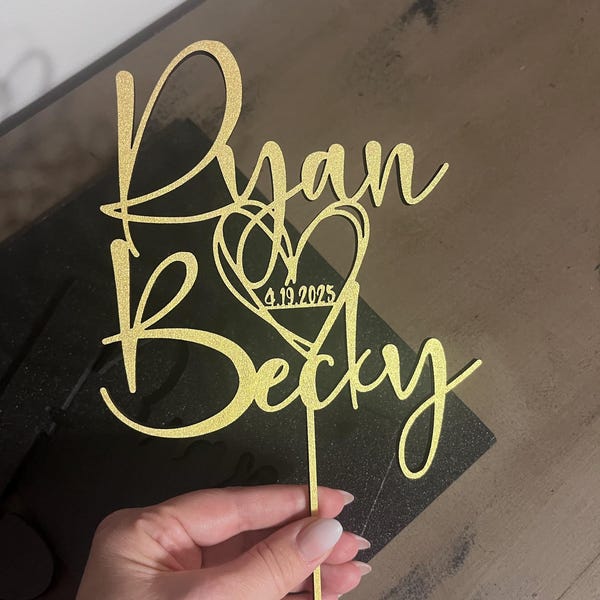 Happy Birthday Cake Topper With Name, Personalized Birthday Cake Topper ...