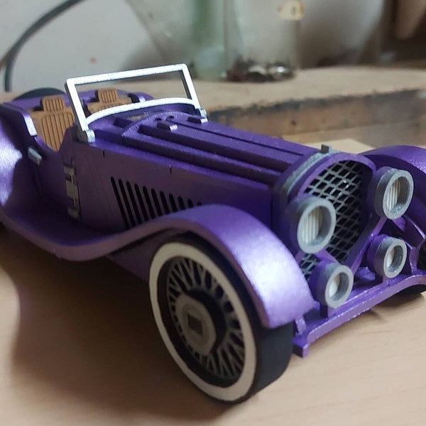 Vintage Roadster Laser Cut File: 3D Classic Car Model (digital Download ...