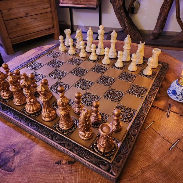 Large Chess Set - King Louis XIV Chess Pieces - Gardens of Versailles ...