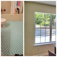 Linear Tile Stencil Geometric TILE STENCIL for Painting Tiles Reusable ...