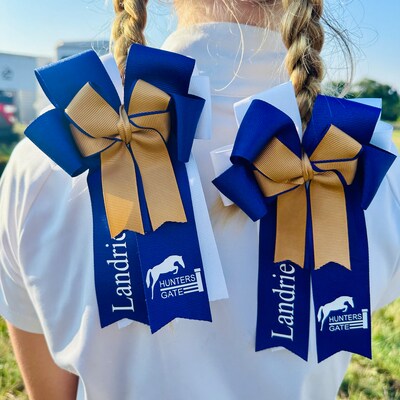 Custom Logo Equestrian Horse Show Bows - Etsy